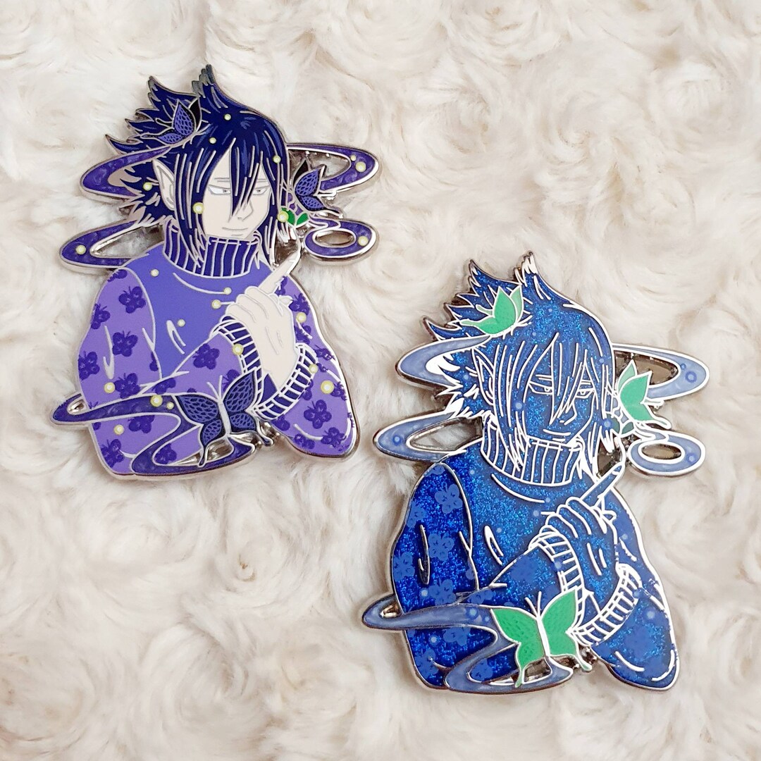 Butterfly Anxious Boy Enamel Pin Hero School - Etsy