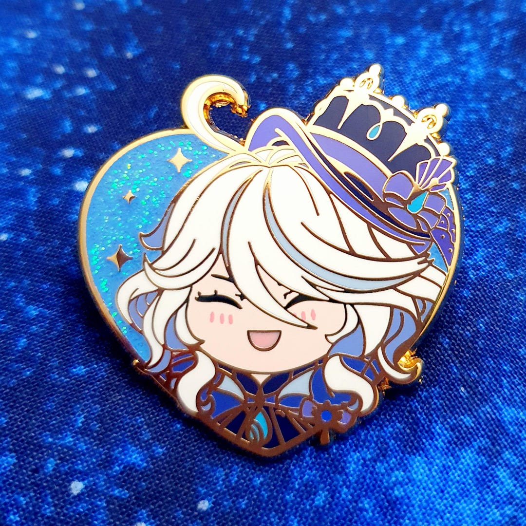 Furina Enamel Pin Genshin Impact Fontaine Mochis of Teyvat - Etsy