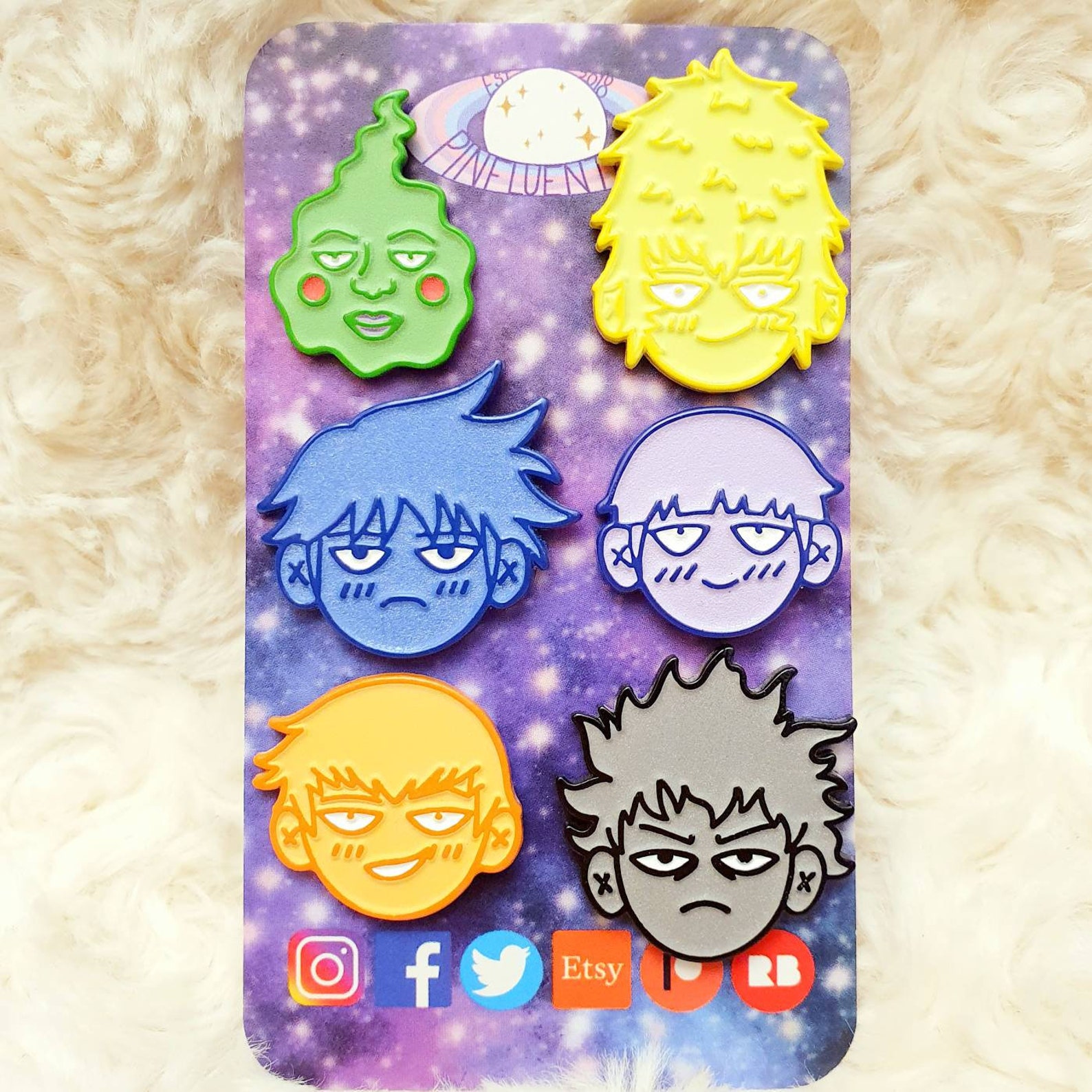 Mini Psychic Glow Filler Enamel Pin Set - Etsy