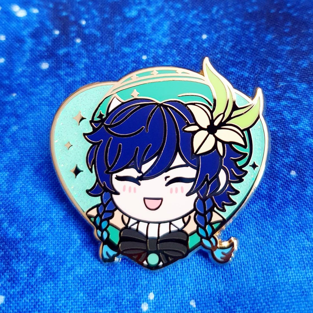 Venti Barbatos Enamel Pin Genshin Impact Mondstadt Mochis of Teyvat - Etsy