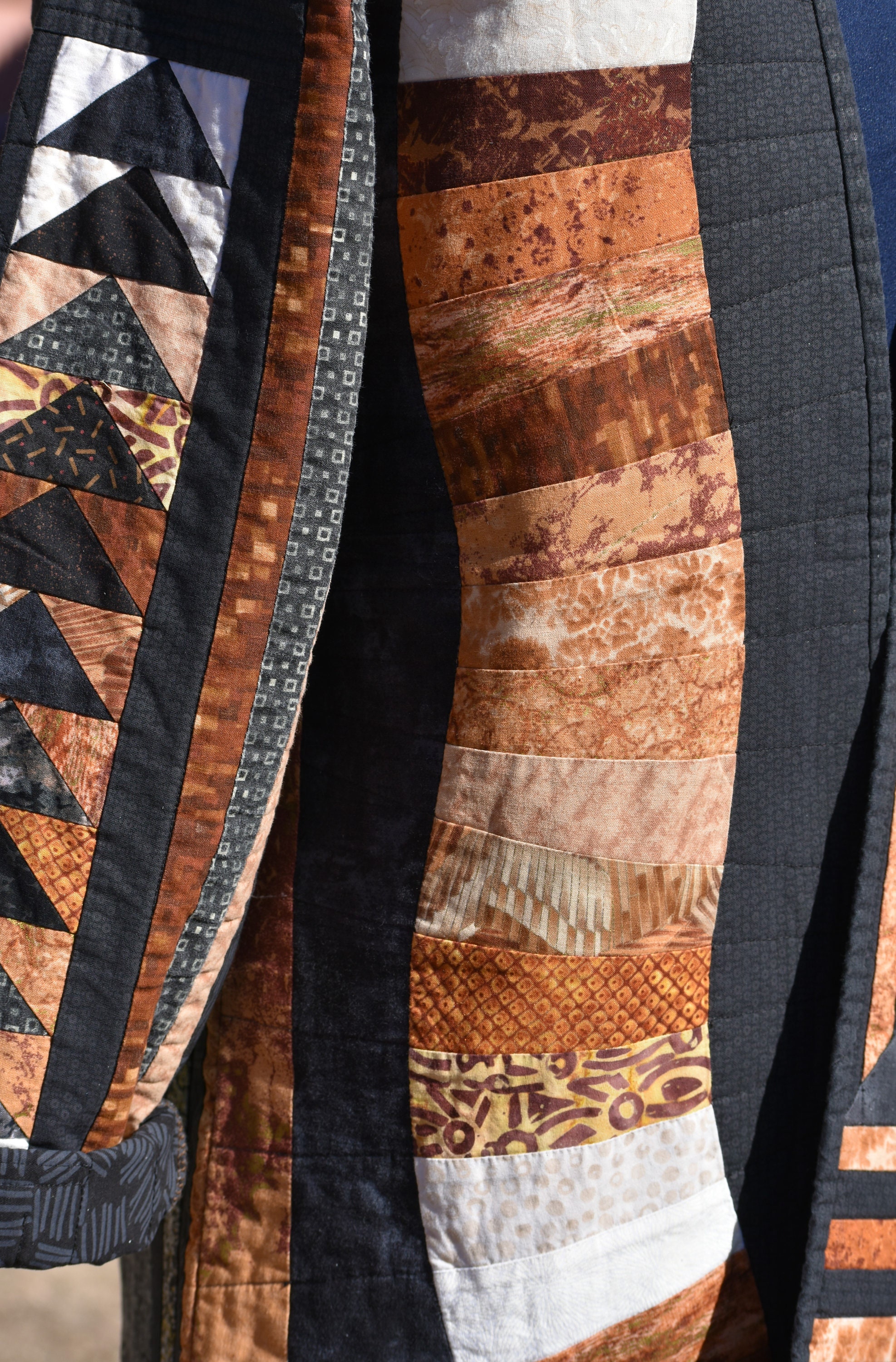 Art to Wear Quilted Long Jacket Handmade Women Loose Fit Straight Cut ...