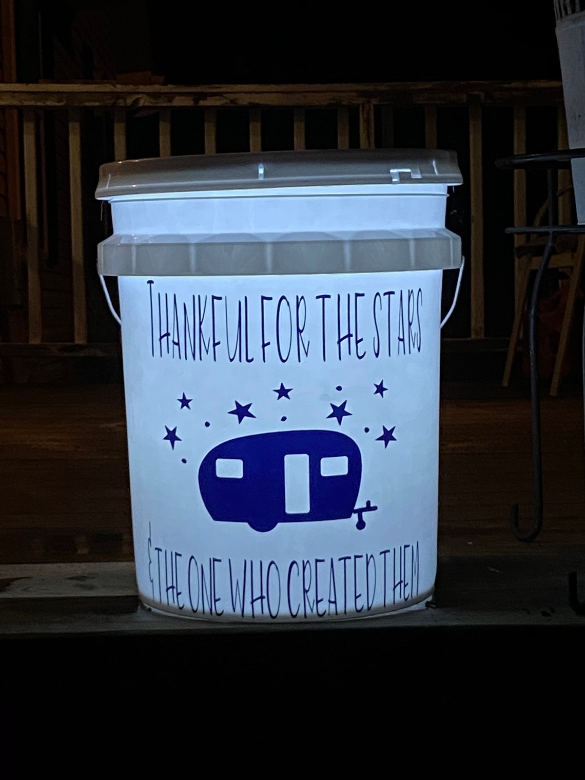 Camping Lighted Bucket - Etsy