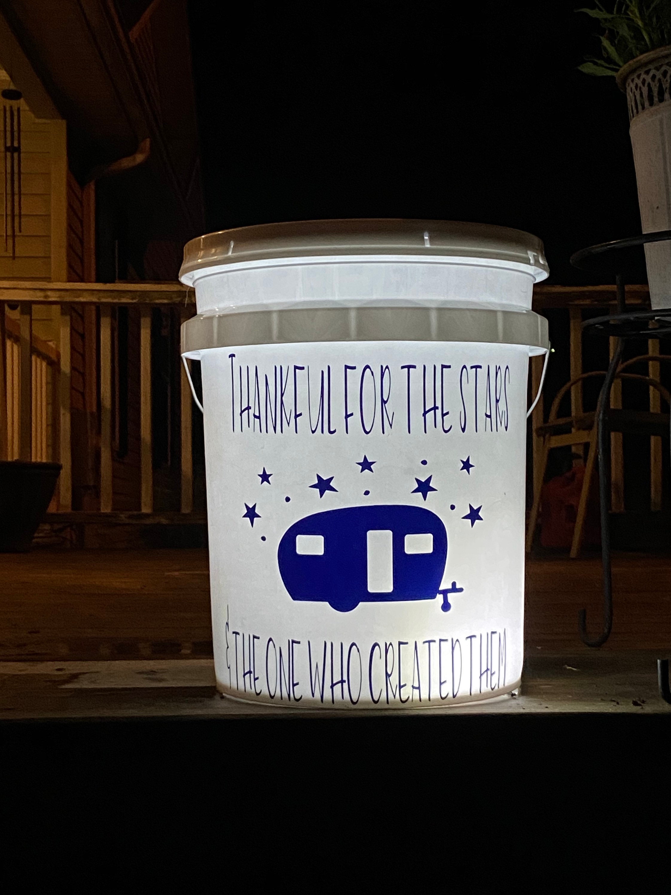 Camping Lighted Bucket - Etsy
