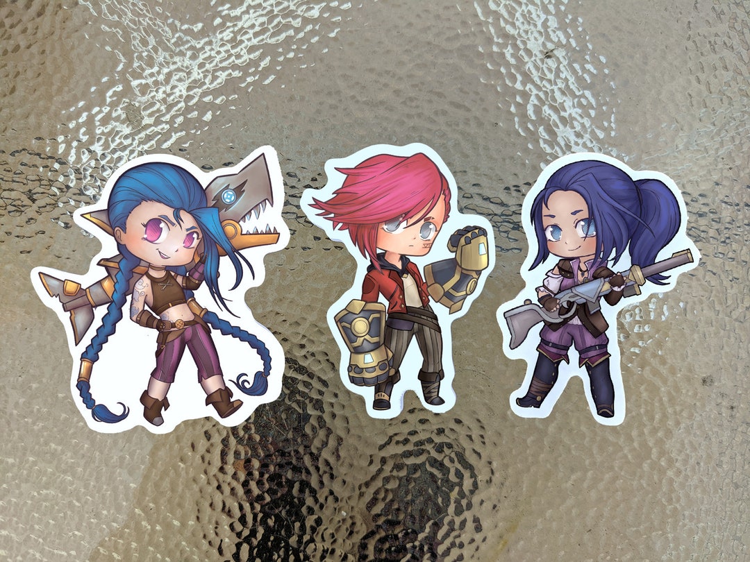 2.5" Arcane Vi Caitlyn Jinx Stickers | League of Legends Die Cut ...