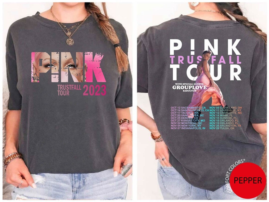 Comfort Colors Pink Trustfall Tour 2023, Trustfall Album Tee, Pink ...