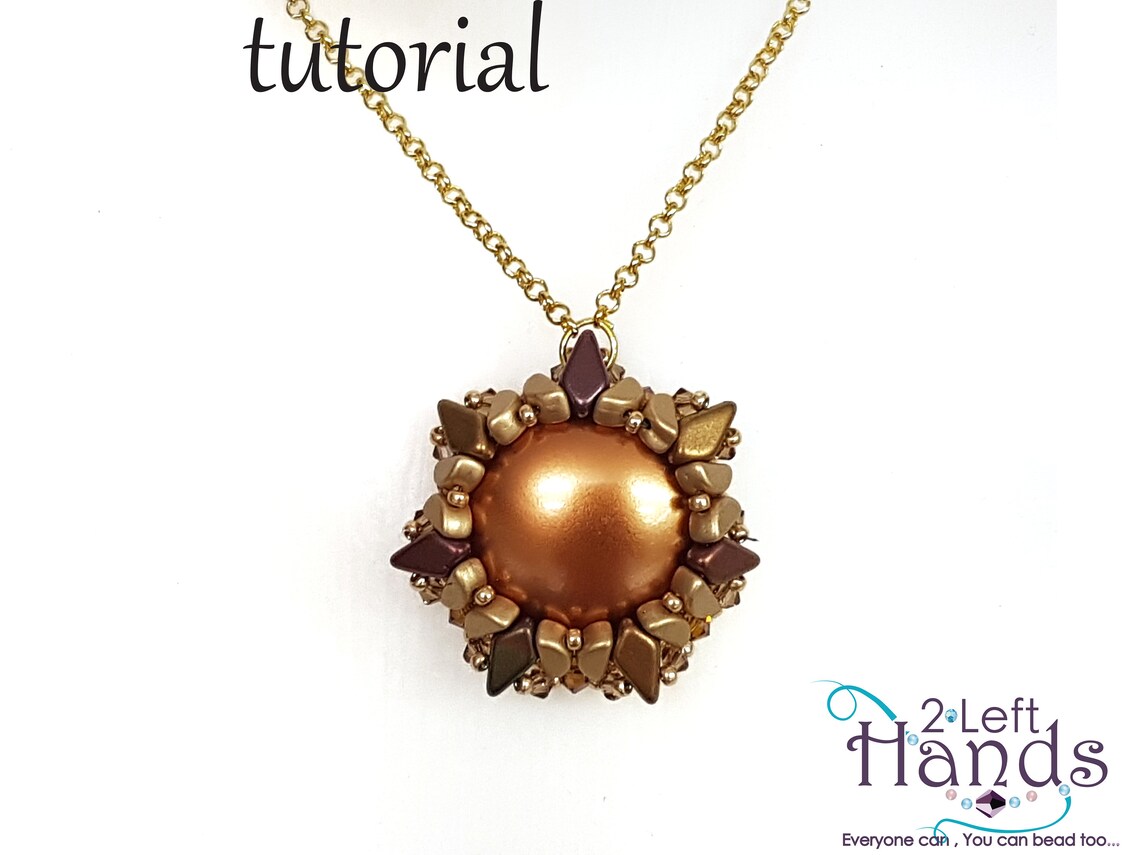 Netting Tutorial Beaded Pendant Tutorial Netting Pendant | Etsy