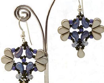 Right Angle Weave Earring Tutorial Beading Patterns | Etsy