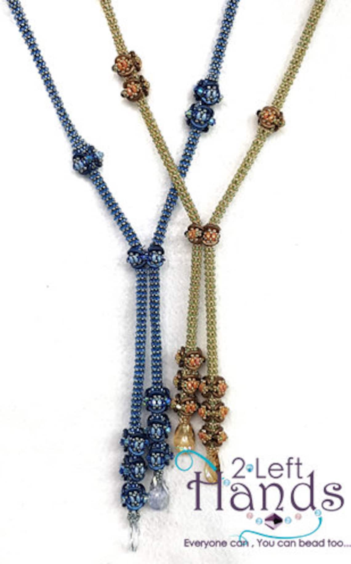 Tutorial Beaded Lariat, Necklace Beaded Tutorial, Beading Patterns Pdf ...