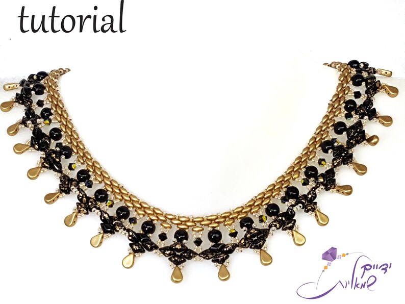 Beaded Netting Patterns, Beaded Necklace Tutorial, Step by Step Pattern ...