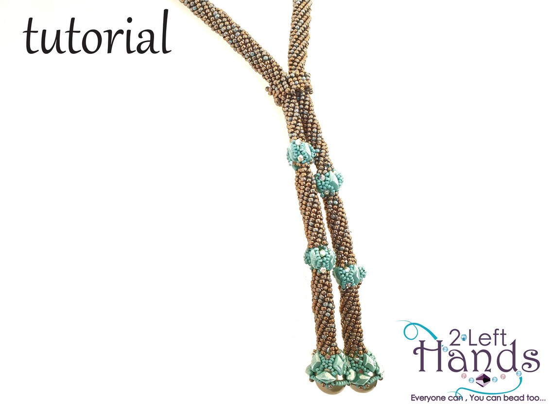Tutorial Beaded Lariat, Necklace Beaded Tutorial, Beading Patterns Pdf ...