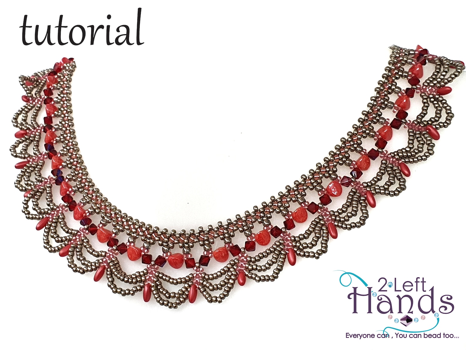 Beaded Netting Patterns, Beaded Necklace Tutorial, Step by Step Pattern ...