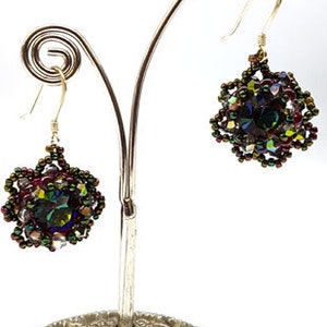 Right Angle Weave Earring Tutorial, Beading Patterns, Beadwoven Earring ...