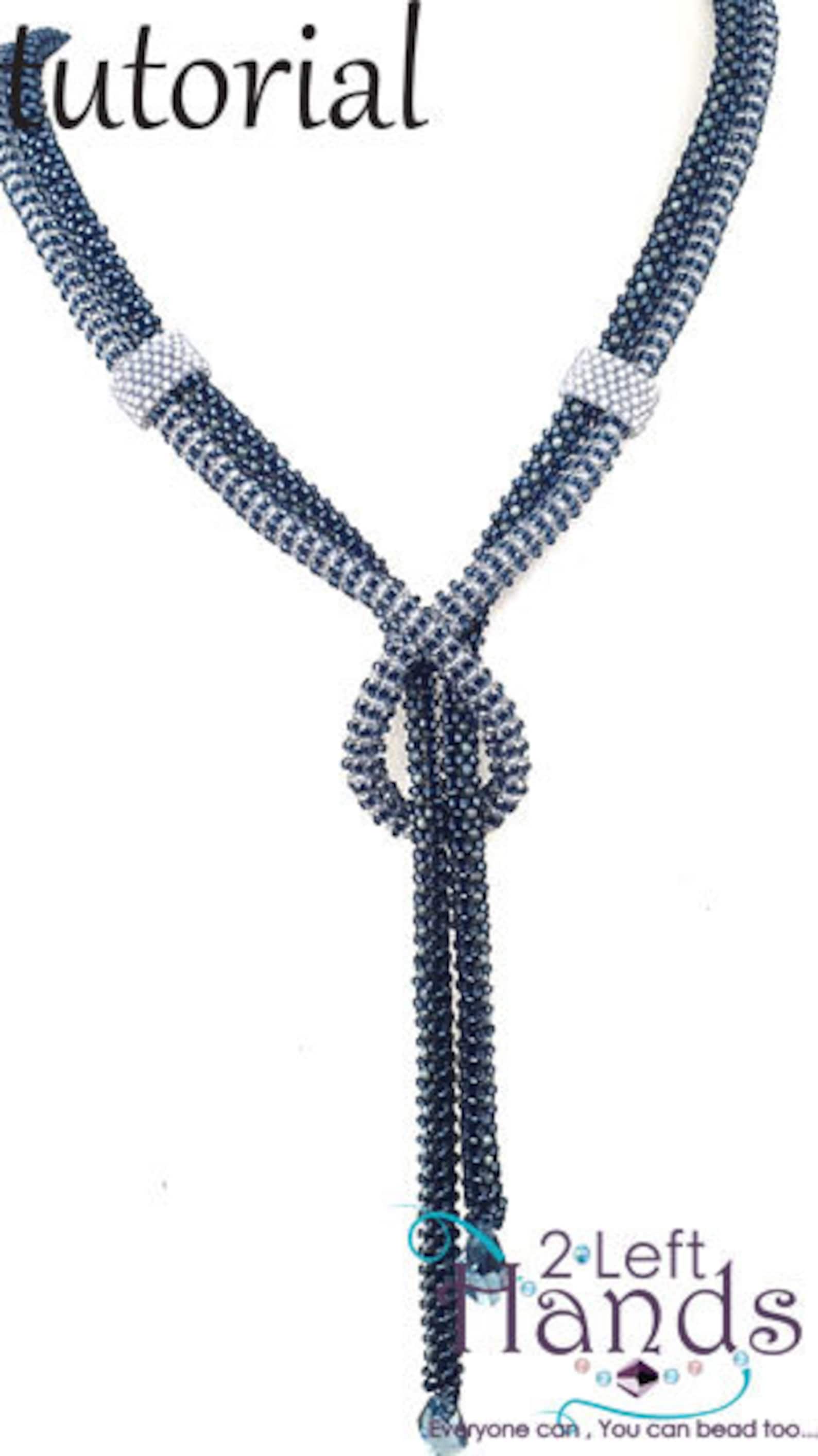 Tutorial Beaded Lariat, Necklace Beaded Tutorial, Beading Patterns Pdf ...