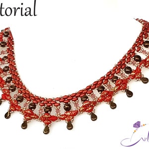 Beaded Netting Patterns, Beaded Necklace Tutorial, Step by Step Pattern ...