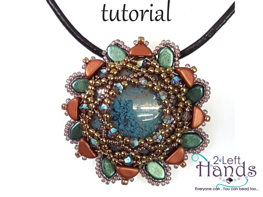 Beaded Netting Tutorial, Beaded Pendant Tutorial, Beading Tutorial ...