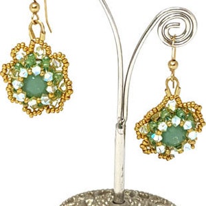 Right Angle Weave Earring Tutorial, Beading Patterns, Beadwoven Earring ...