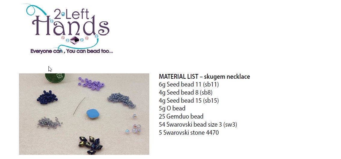 RAW PDF Pattern Beaded Necklace Beadweaving Tutorial - Etsy