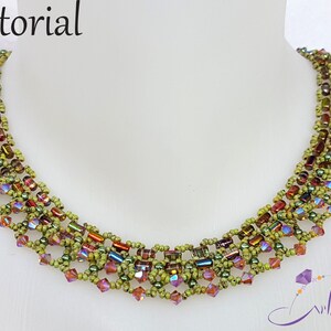 Netting Necklace, Beaded Necklace Tutorial, Step by Step Necklace ...