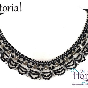 Beaded Netting Patterns, Beaded Necklace Tutorial, Step by Step Pattern ...