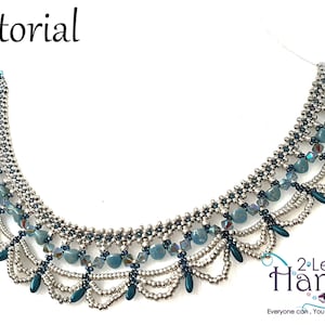 Beaded Netting Patterns, Beaded Necklace Tutorial, Step by Step Pattern ...