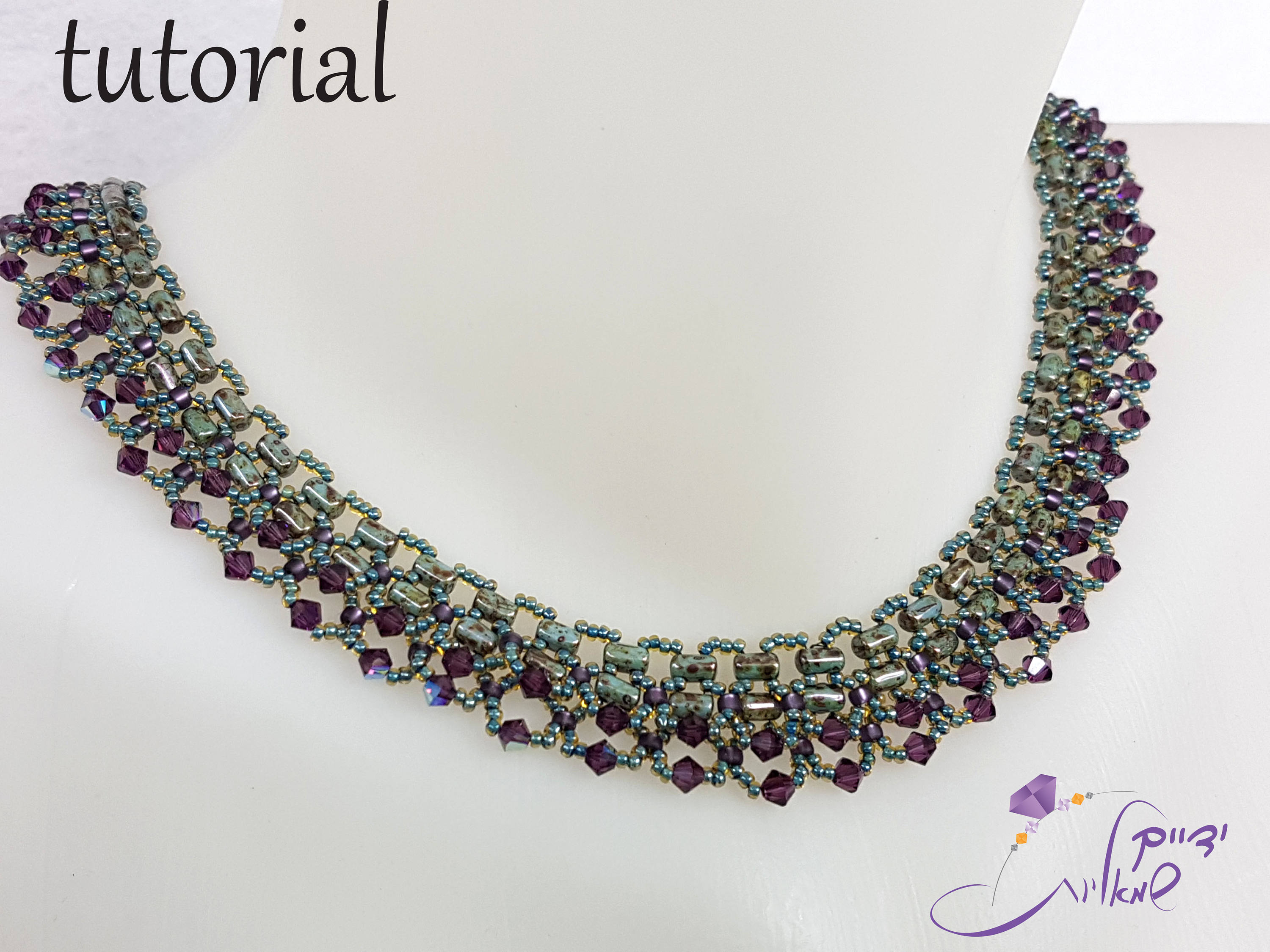 Netting Necklace, Beaded Necklace Tutorial, Step by Step Necklace ...