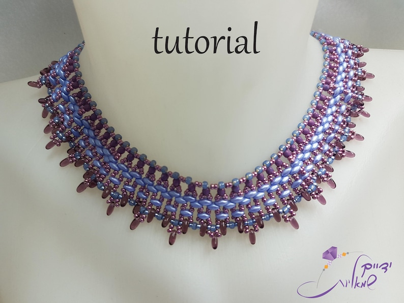 Beaded Netting Patterns, Beaded Necklace Tutorial, Beadwork Pattern ...