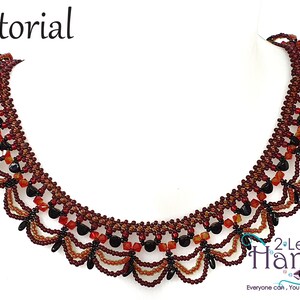 Beaded Netting Patterns, Beaded Necklace Tutorial, Step by Step Pattern ...
