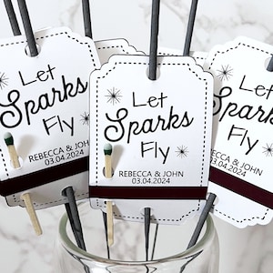 Personalized SPARKLER TAGS for Wedding, Sparkler Tags, Let Sparks Fly ...