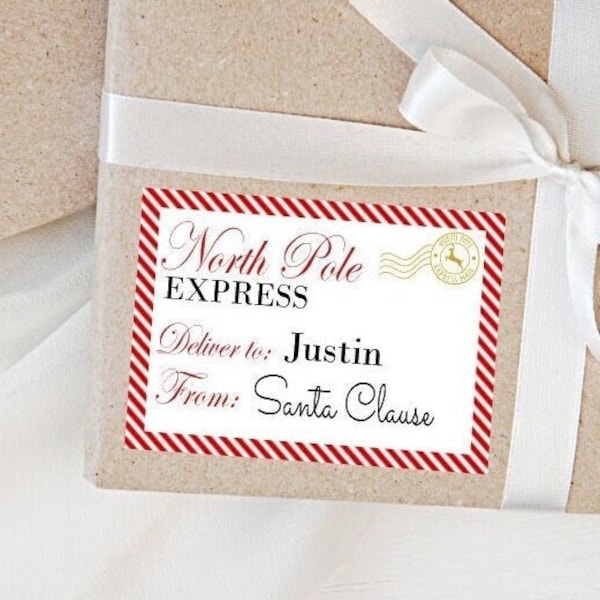 Santa Stickers - Etsy