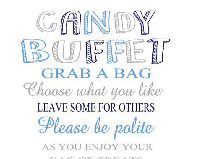 Candy Buffet Signs - SweetLoveCandy