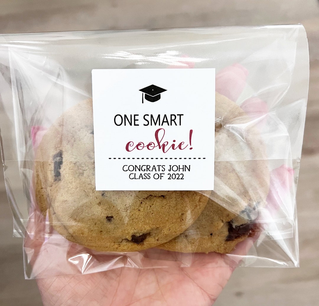 One Smart Cookie Label, Graduation Gift Labels, Graduation Gift Bags ...