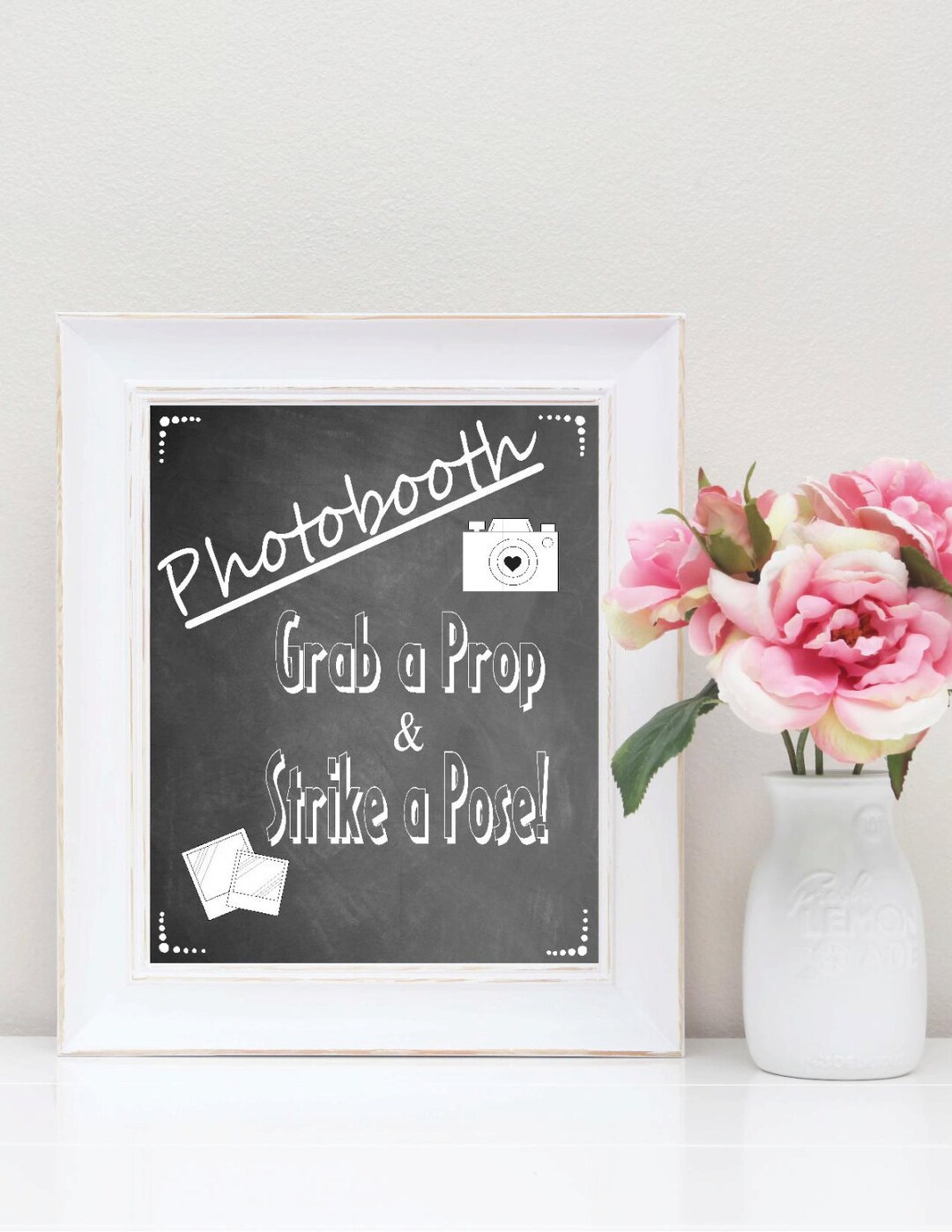 INSTANT DOWNLOAD Photo Booth Sign, Chalkboard Photo Booth Sign ...