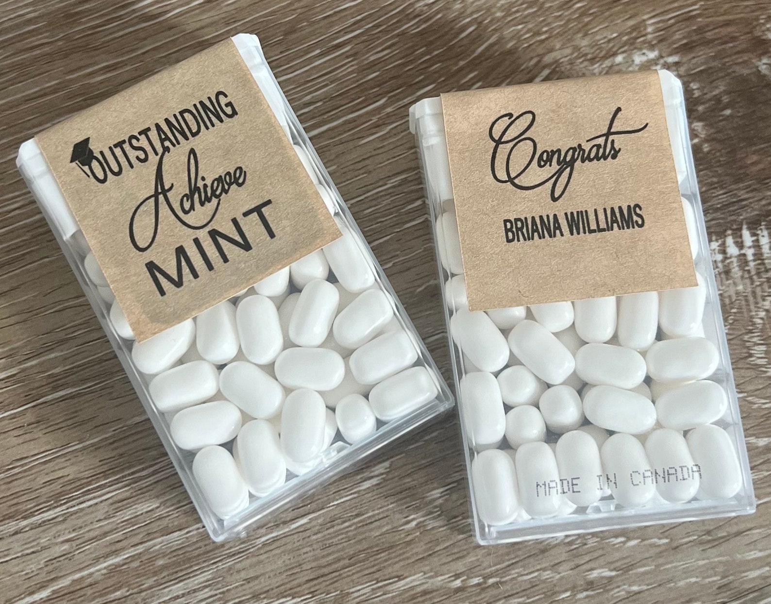 Mint Graduation Favor Labels, Graduation Favors, Mint Party Favors ...