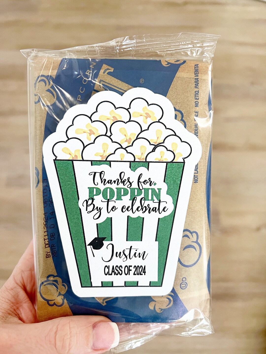 Graduation Favors, Popcorn Graduation Favors, Graduation Stickers, - Etsy