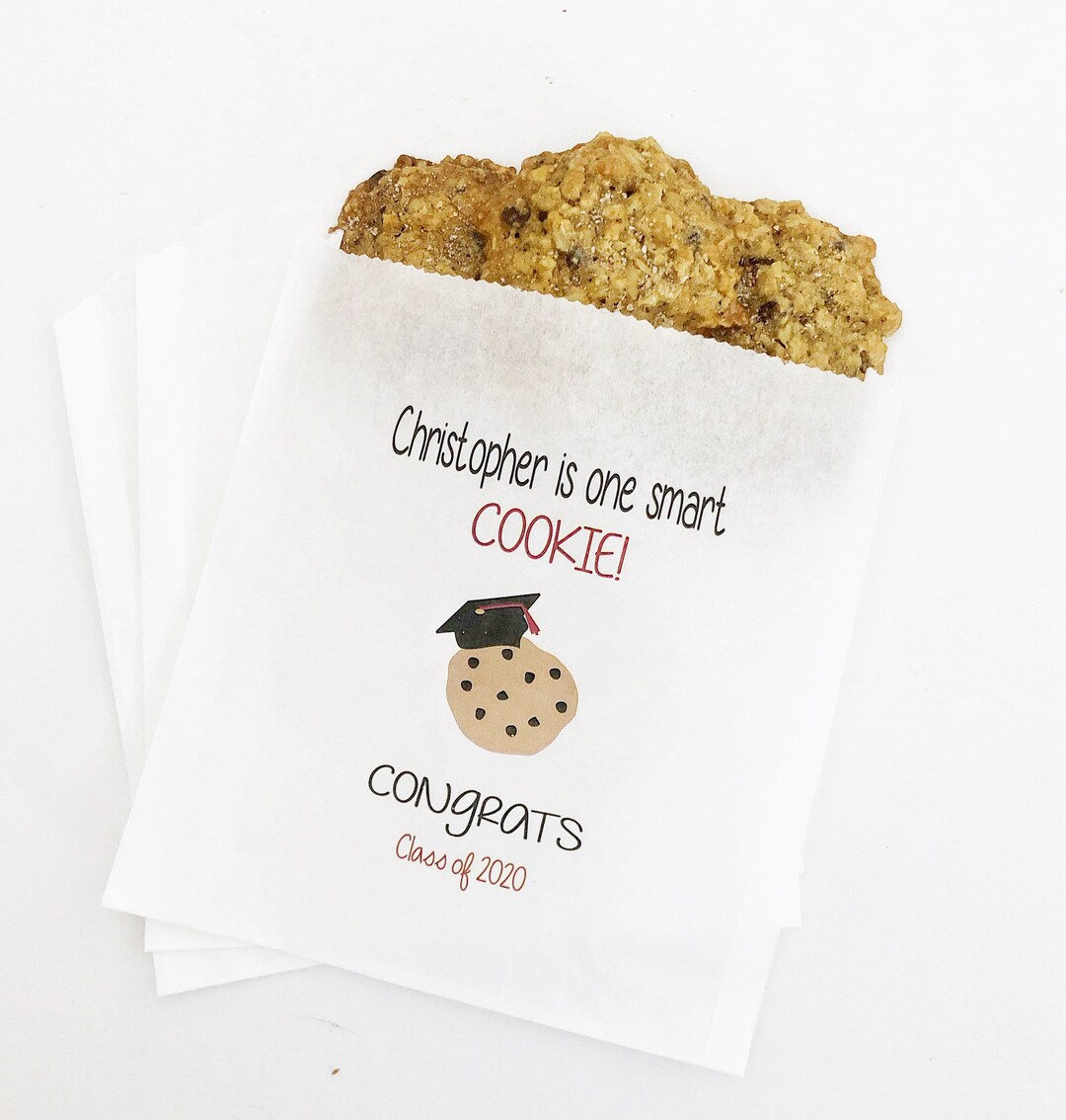 Graduation Favor Bags, Grease Proof Cookie Favor Bags, Cookie Favor ...