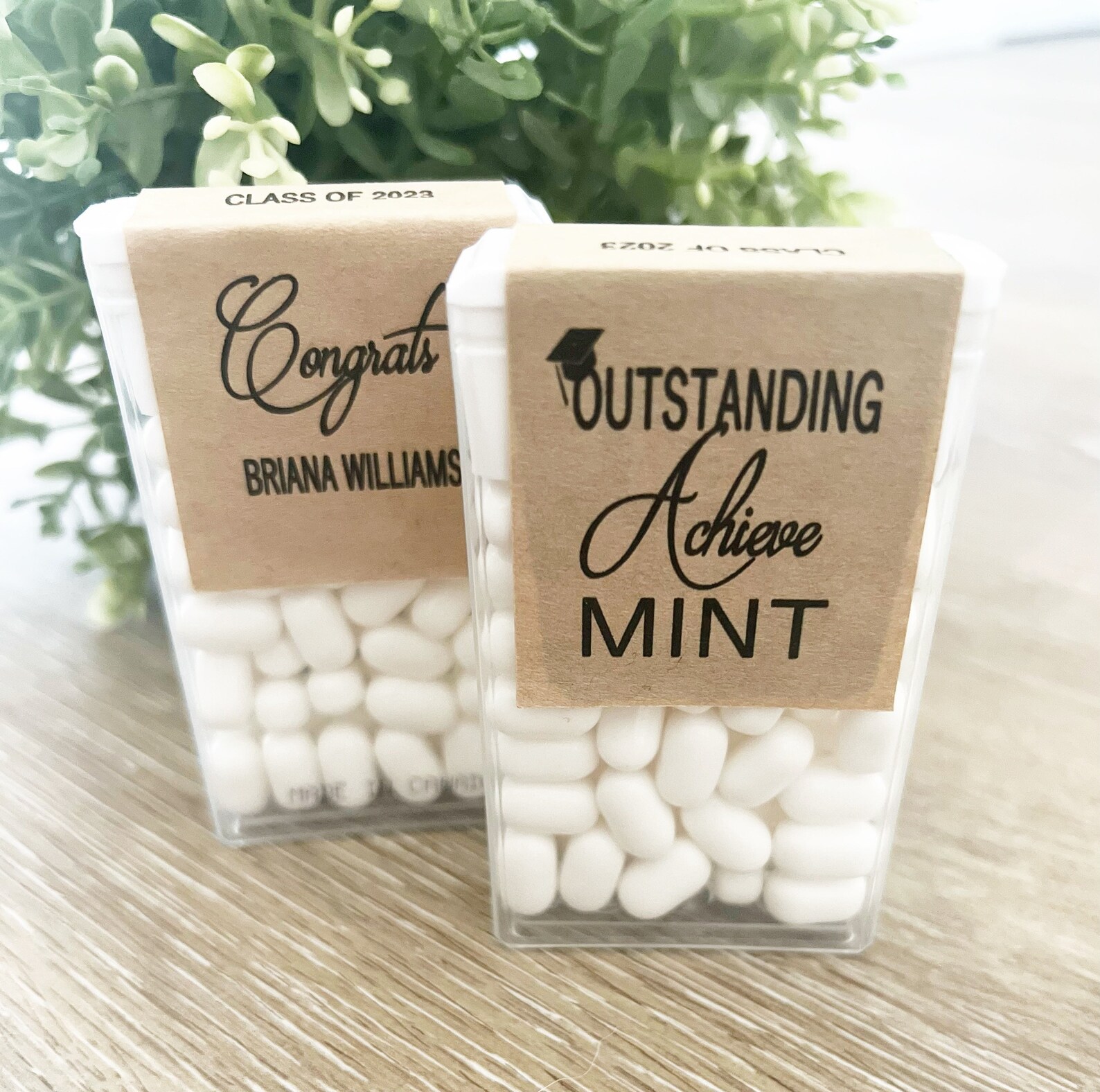 Mint Graduation Favor Labels, Graduation Favors, Mint Party Favors ...