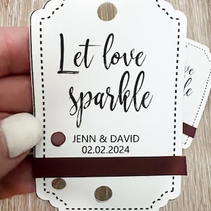 Personalized Sparkler Wedding Favor Tags With Match - Etsy