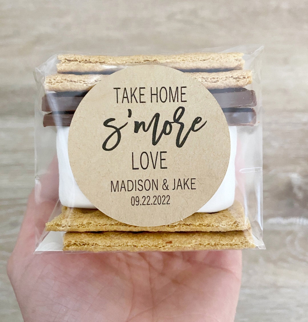 S'mores Favor Labels, S'mores Favor Bags, S'mores Wedding Favors, S ...