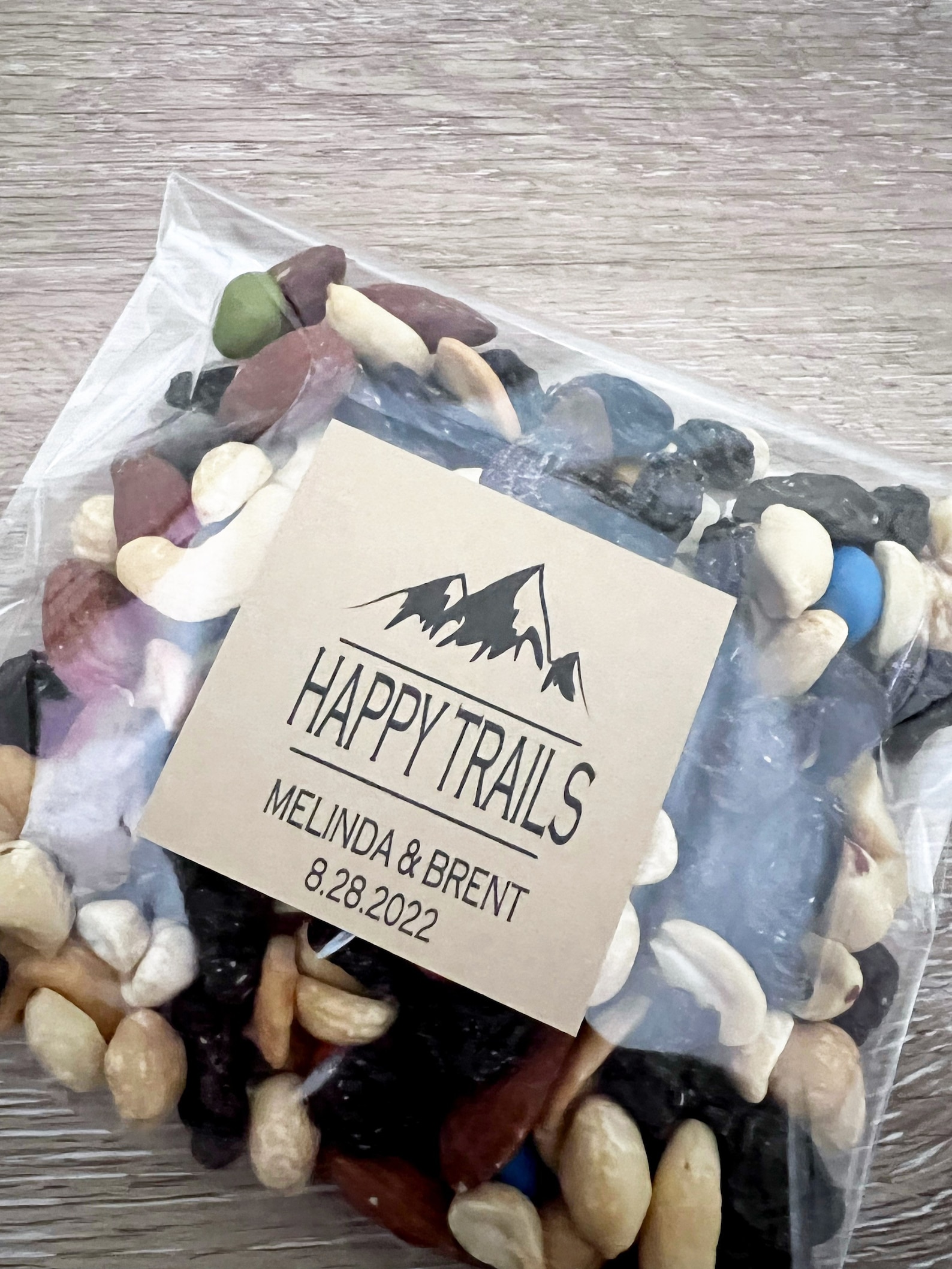 Happy Trails Favor Bags Trail Mix Labels Trail Mix Bags - Etsy
