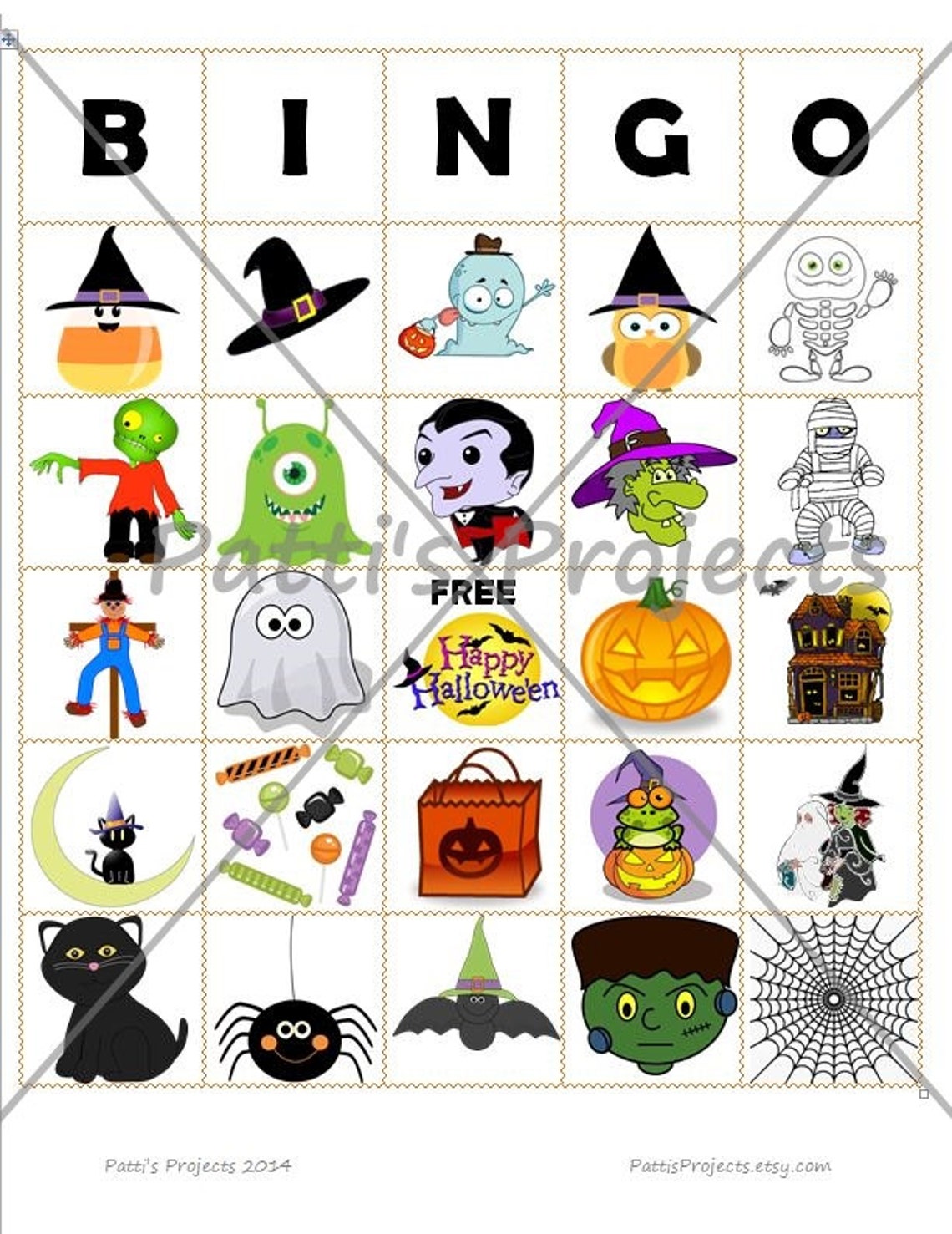 Halloween Bingo Game Digital Download - Etsy
