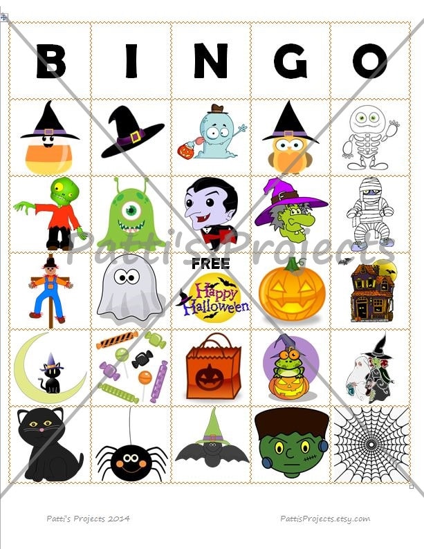 Halloween Bingo Game Digital Download - Etsy