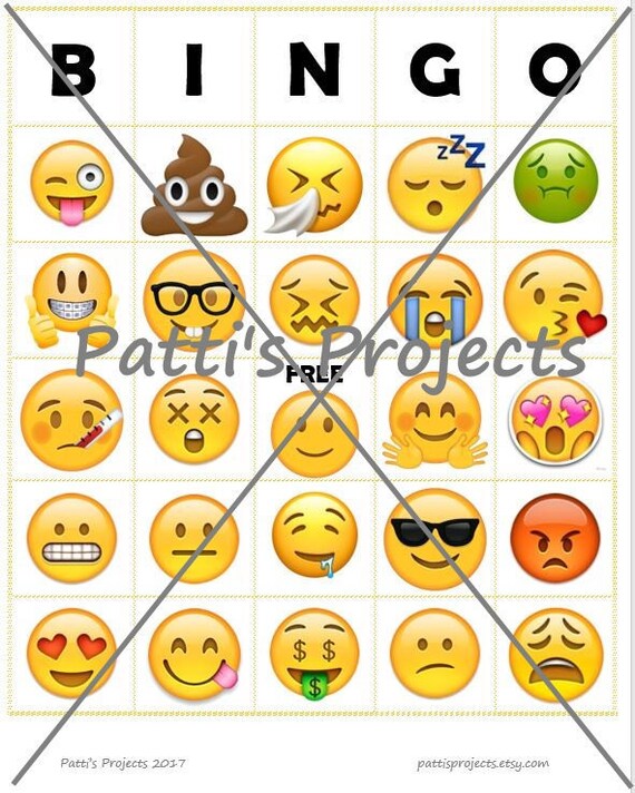 Printable Emoji Bingo Game 777 Win Emoji Bingo Best Casino Games Pro
