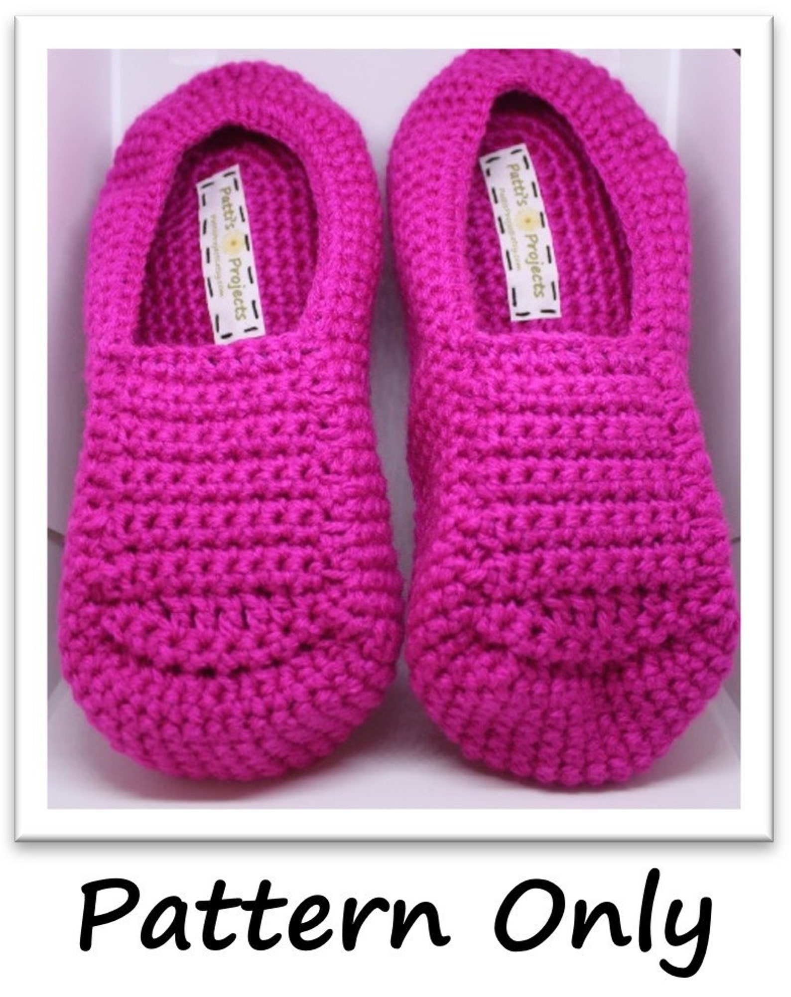 Crochet Slippers Pattern - Women's Sizes - Etsy