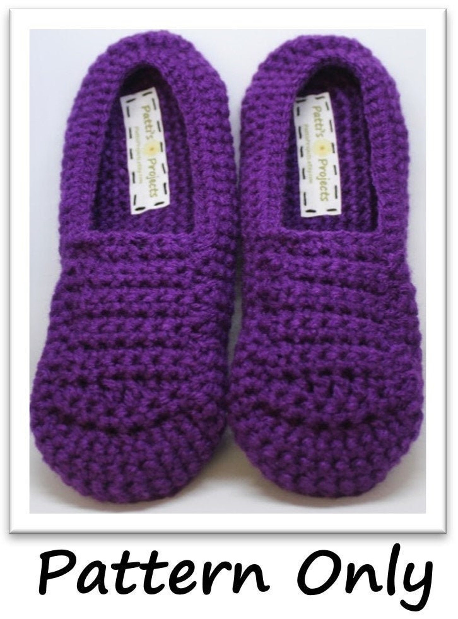 Crochet Slippers Pattern - Women's Sizes - Etsy