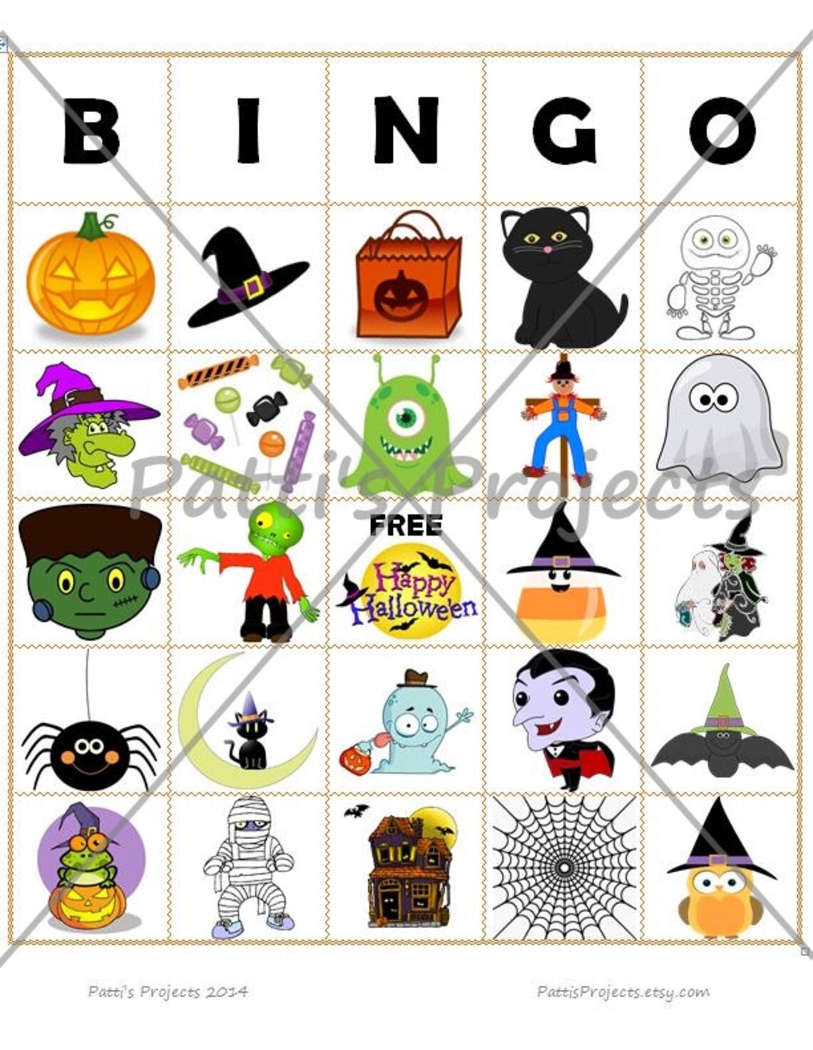 Halloween Bingo Game Digital Download - Etsy