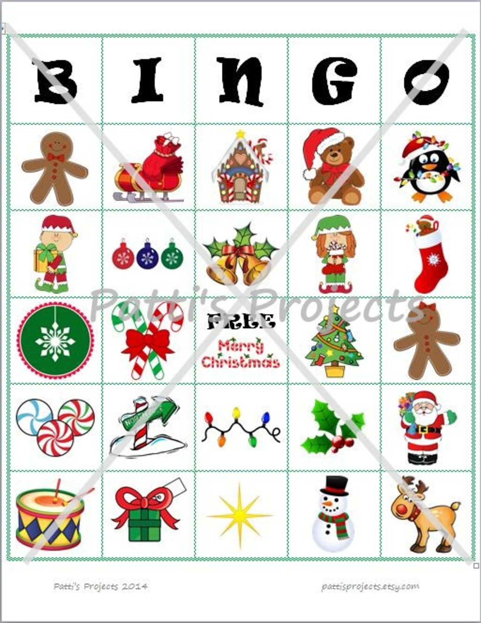 Christmas Bingo Game Digital Download (20 Bingo Cards) - Etsy