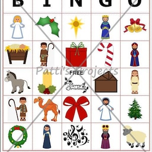 Religious Christmas Bingo Game Digital Download (40 Cards) - Etsy