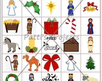 Christmas Bingo Game Digital Download 10 Bingo Cards | Etsy
