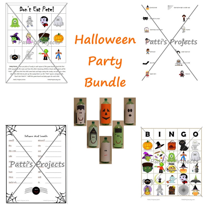Halloween Party Games Bundle Digital Download - Etsy