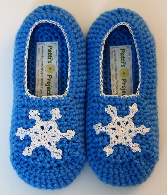 Snowflake Slippers Adult Sizes - Etsy